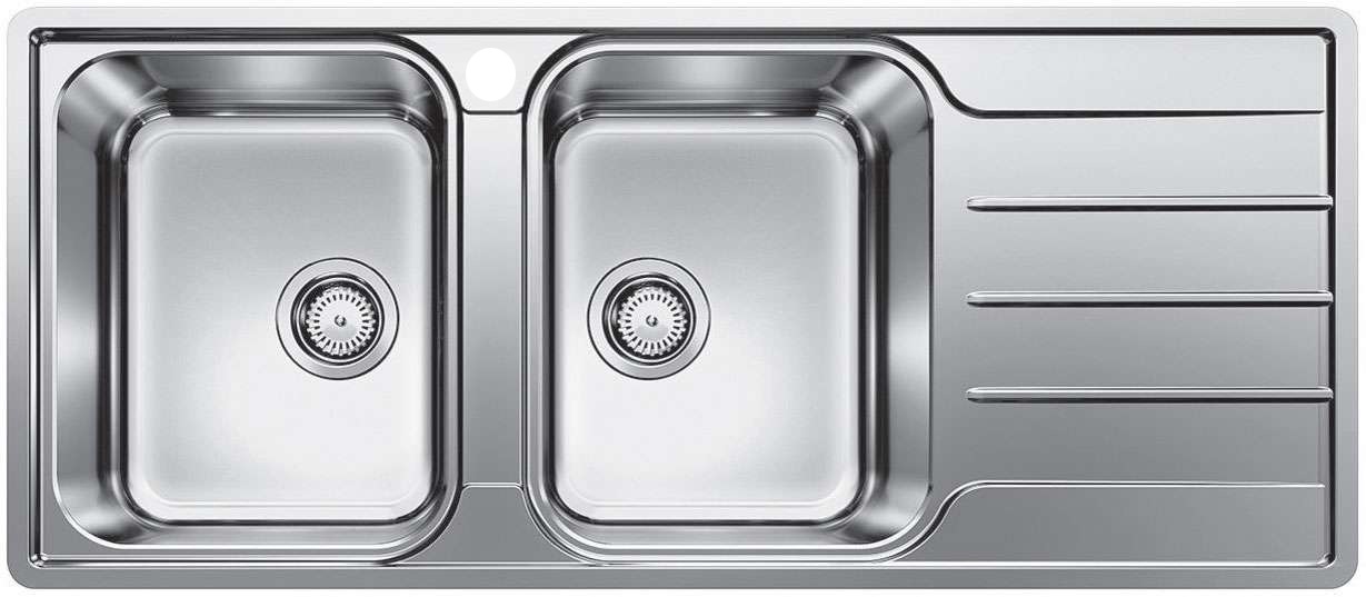 Buy Blanco Double Left Hand Inset/Flushmount Sink With Drainer ...