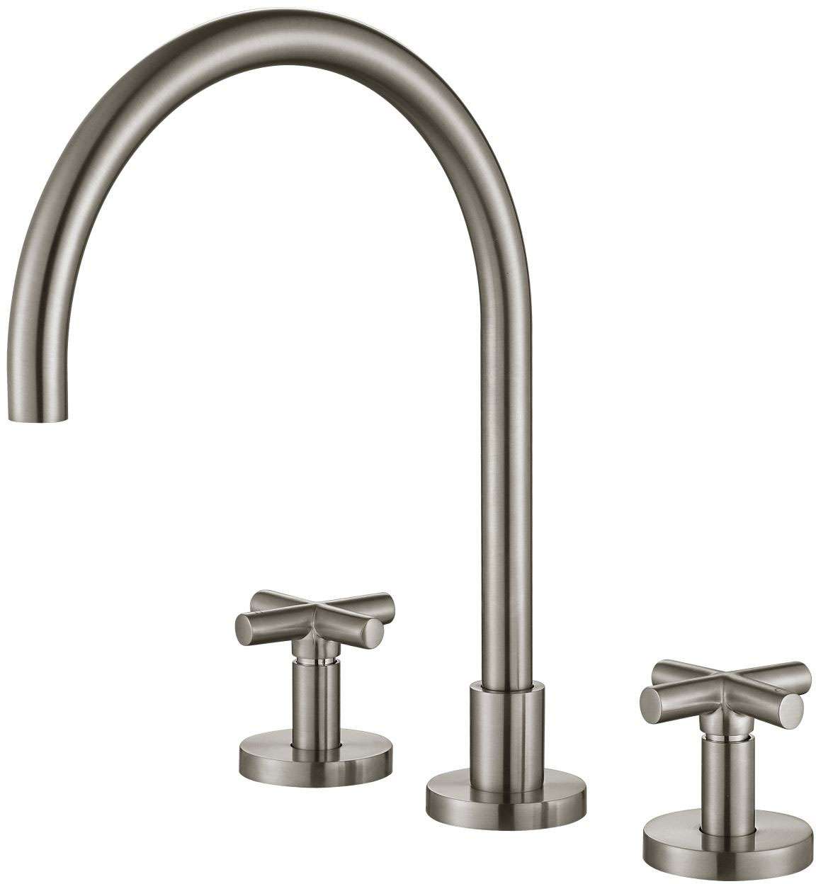 Buy Modern National Ryker 1/4 Turn Kitchen Tap Set Brushed Nickel ...