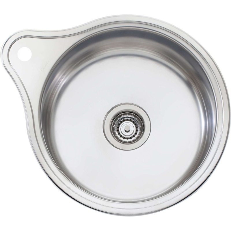 Buy Oliveri Solitaire Round Bowl Inset Sink With Tap Landing LR515 - MyDeal