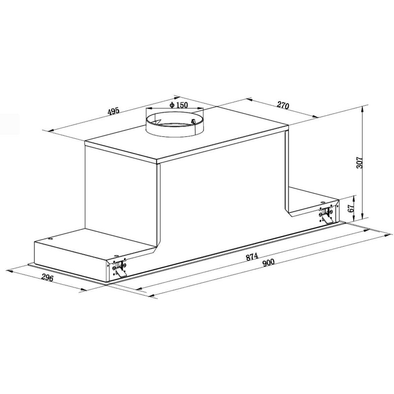 Buy Robinhood 90cm Integrated Rangehood With Gesture Control Black ...