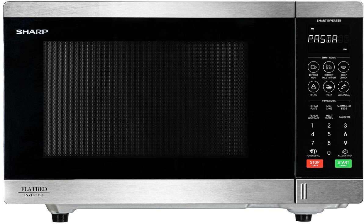 Buy Sharp 32L 1200W Flatbed Microwave Stainless Steel SM327FHS - MyDeal ...