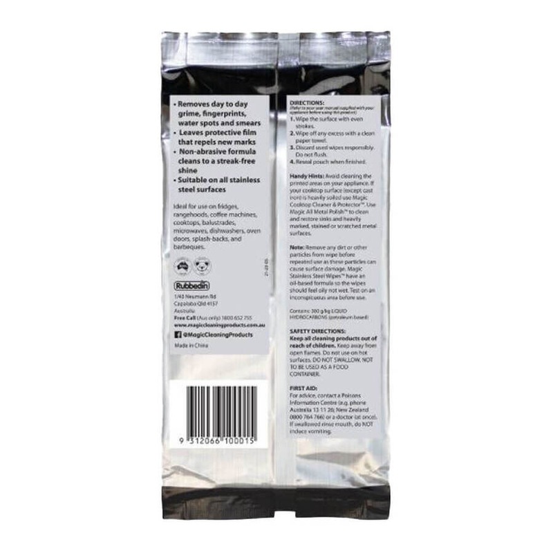 Buy Magic Stainless Steel Cleaning Wipes for fridges, cooptops ...