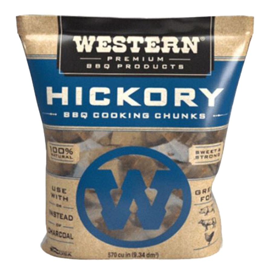 Buy Western Premium Hickory Wood Chunks 3kg - MyDeal Australia
