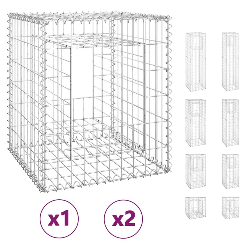 Buy 1/2x Gabion Basket Post Iron Patio Gabion Post Hardware Multi Sizes ...