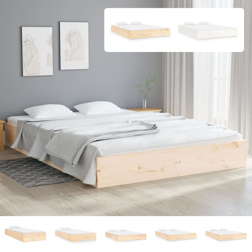 Buy Bed Frame Wooden Bed Base Platform Bed Mattress Foundation Solid ...