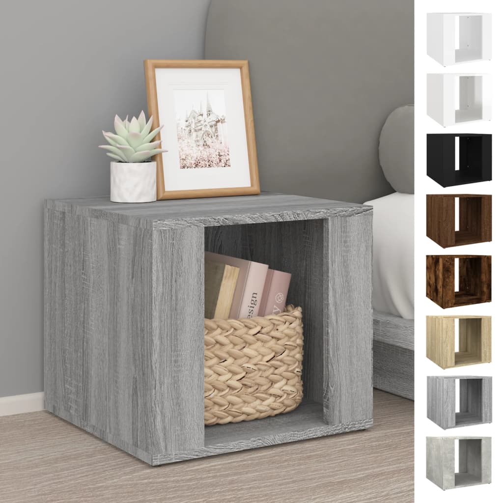 Buy Bedside Table Engineered Wood Nightstand Storage Cabinet Multi ...