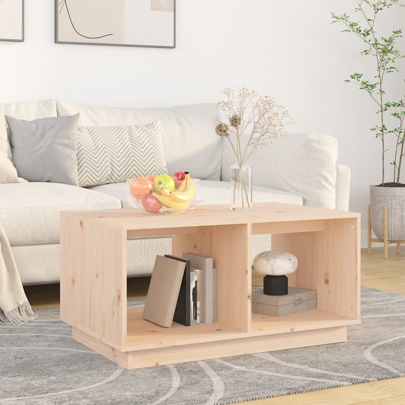 Buy Coffee Table 80x50x40 cm Solid Wood Pine - MyDeal