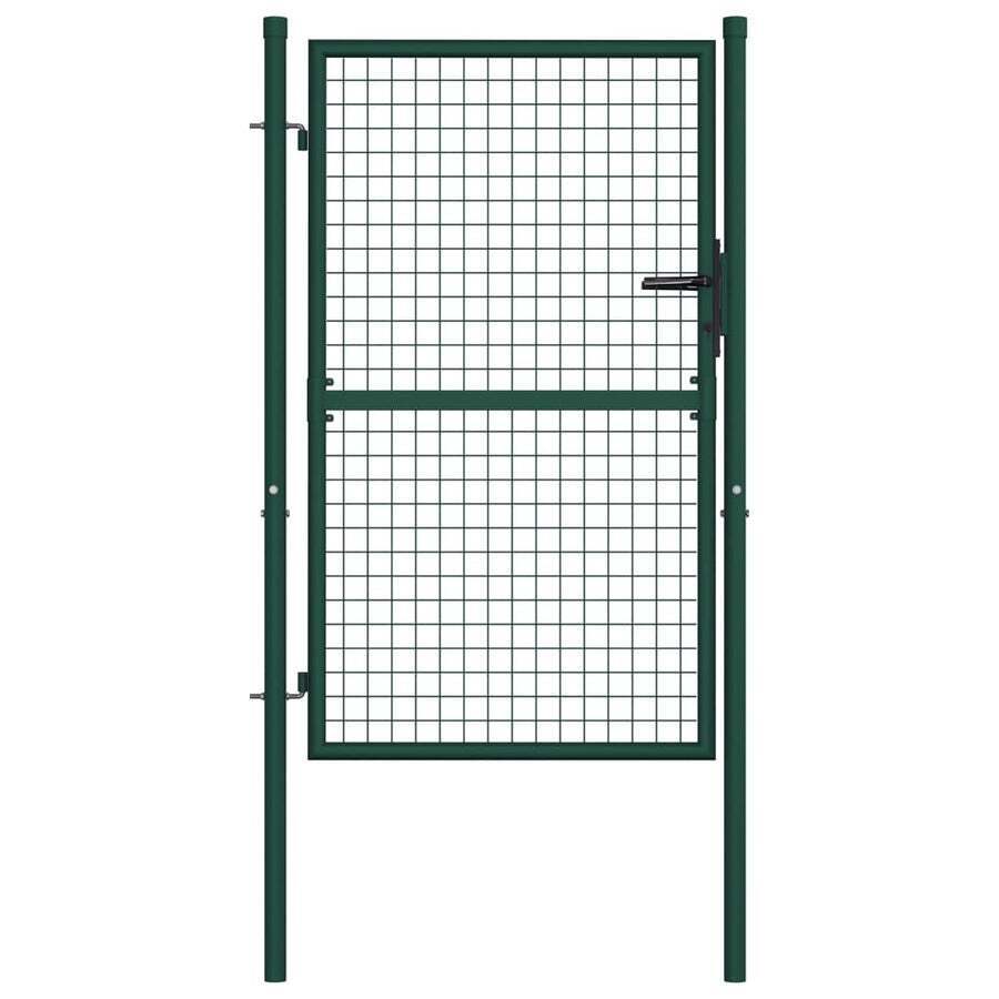 Buy Fence Gate Steel 100x125 cm Green vidaXL - MyDeal