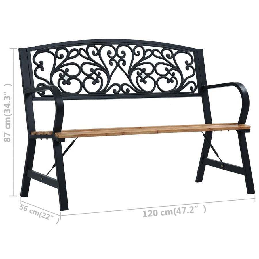 Buy Garden Bench 120 cm Wood vidaXL - MyDeal