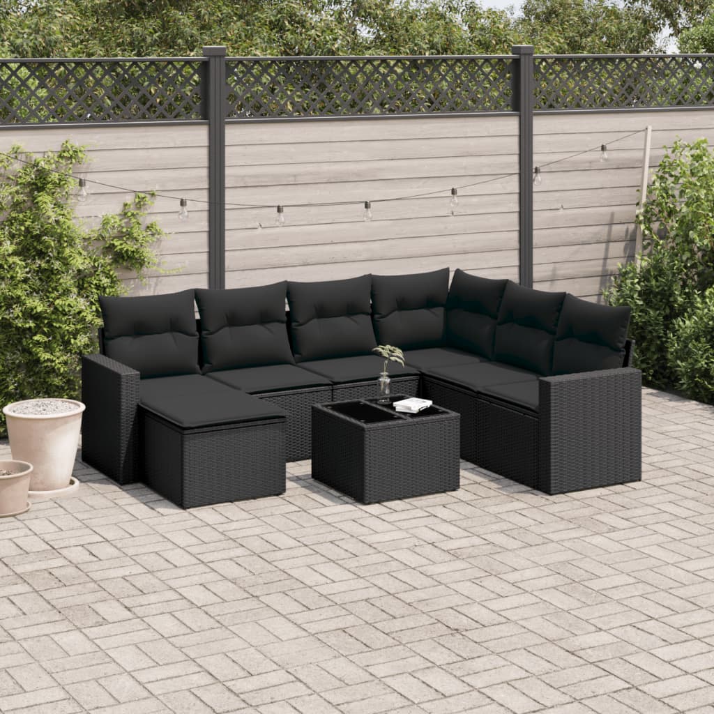 Buy Garden Sofa Set with Cushions Modular Sofa Outdoor Lounge Set Poly ...