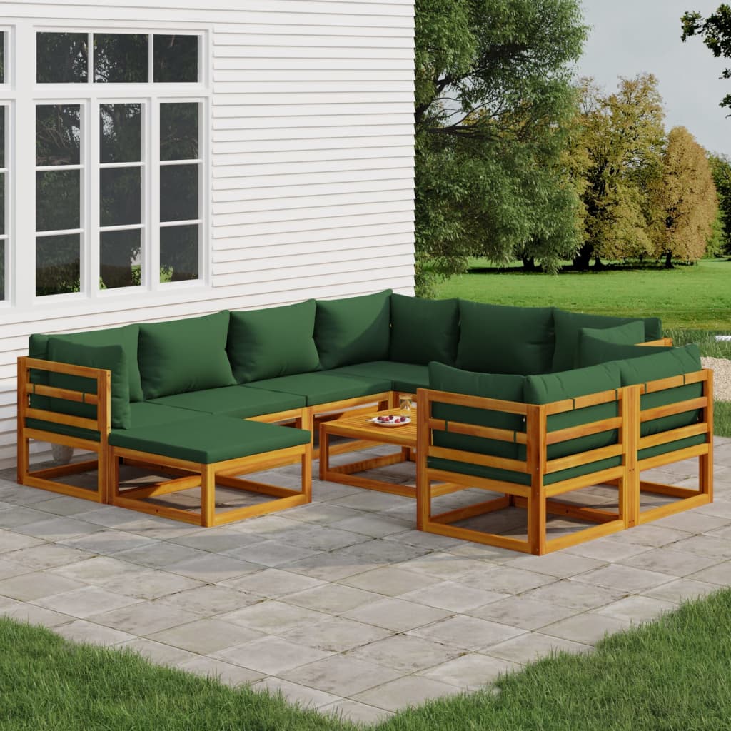 Buy Outdoor Lounge Set Garden Sectional Sofa Set with Cushions Solid ...