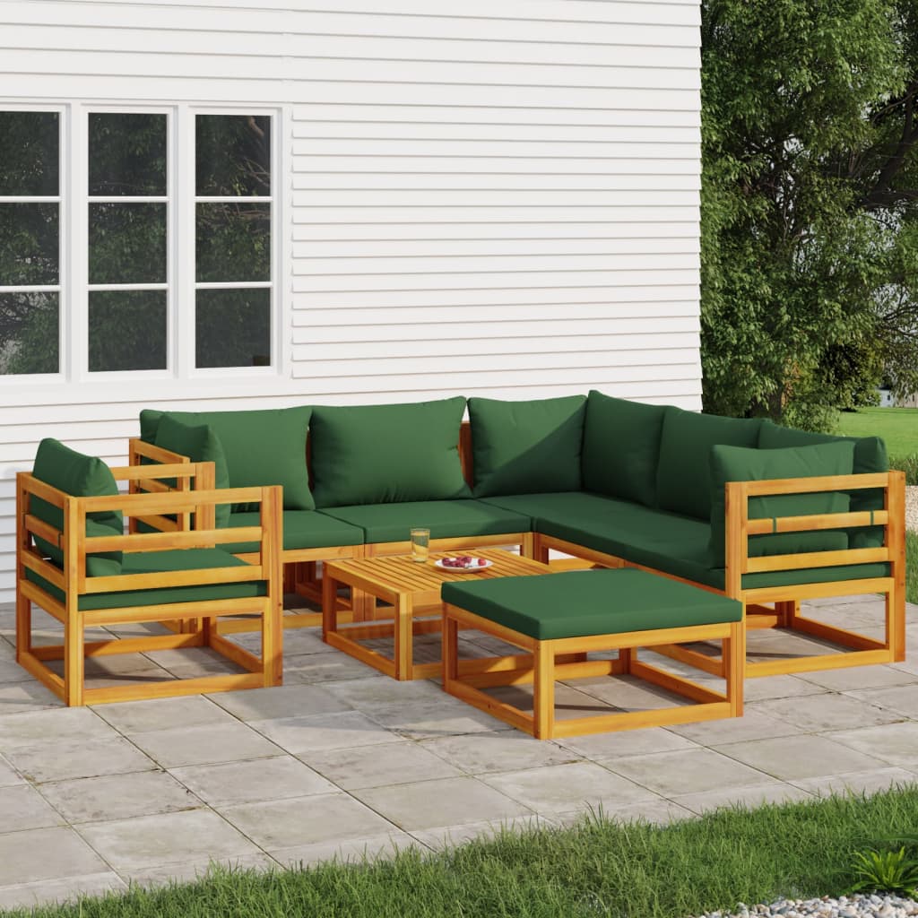 Buy Outdoor Lounge Set Garden Sectional Sofa Set with Cushions Solid ...