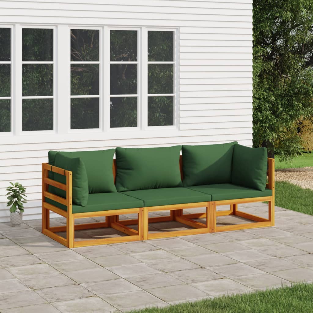 Buy Outdoor Lounge Set Garden Sectional Sofa Set with Cushions Solid ...