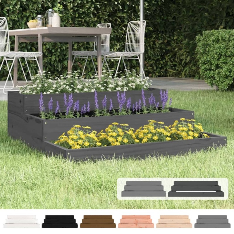 Buy Planter Raised Garden Bed Plant Box Stand Flower Bed Solid Wood ...