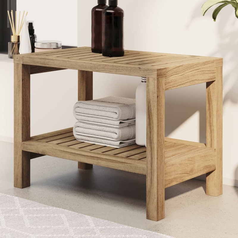 Buy Bathroom Side Table 50x40x45 cm Solid Wood Teak vidaXL - MyDeal