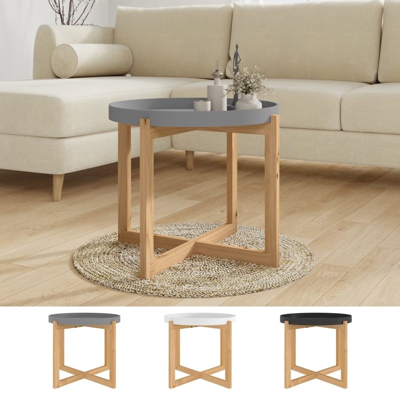 Buy Solid Wood Pine Coffee Table Engineered Wood Modern Table Multi Colours vidaXL - MyDeal