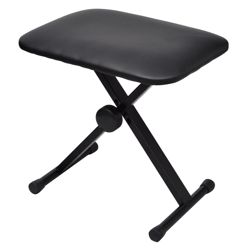 Buy Adjustable Keyboard & Piano Stool Foldable vidaXL - MyDeal