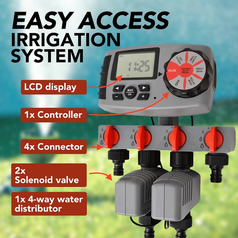 Automatic Irrigation Timer with 4 Stations 3 V - MyDeal