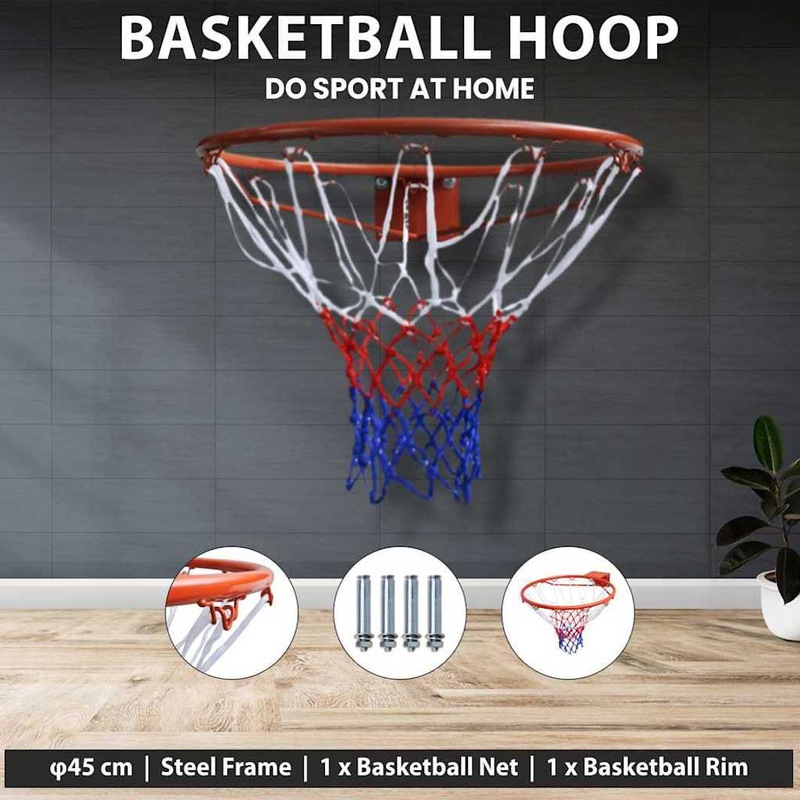 Buy Basketball Goal Hoop Set Rim with Net Orange 45 cm vidaXL - MyDeal