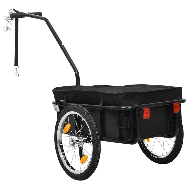 Bike Cargo Trailer/Hand Wagon 155x61x83 cm Steel Black - MyDeal