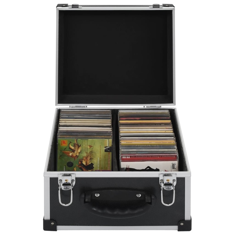 Buy CD Case for 40 CDs Aluminium ABS Black vidaXL - MyDeal