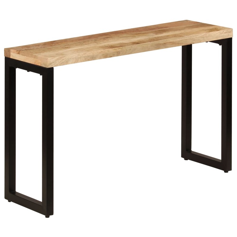 Buy Console Table 120x35x76 cm Solid Wood Mango and Steel - MyDeal