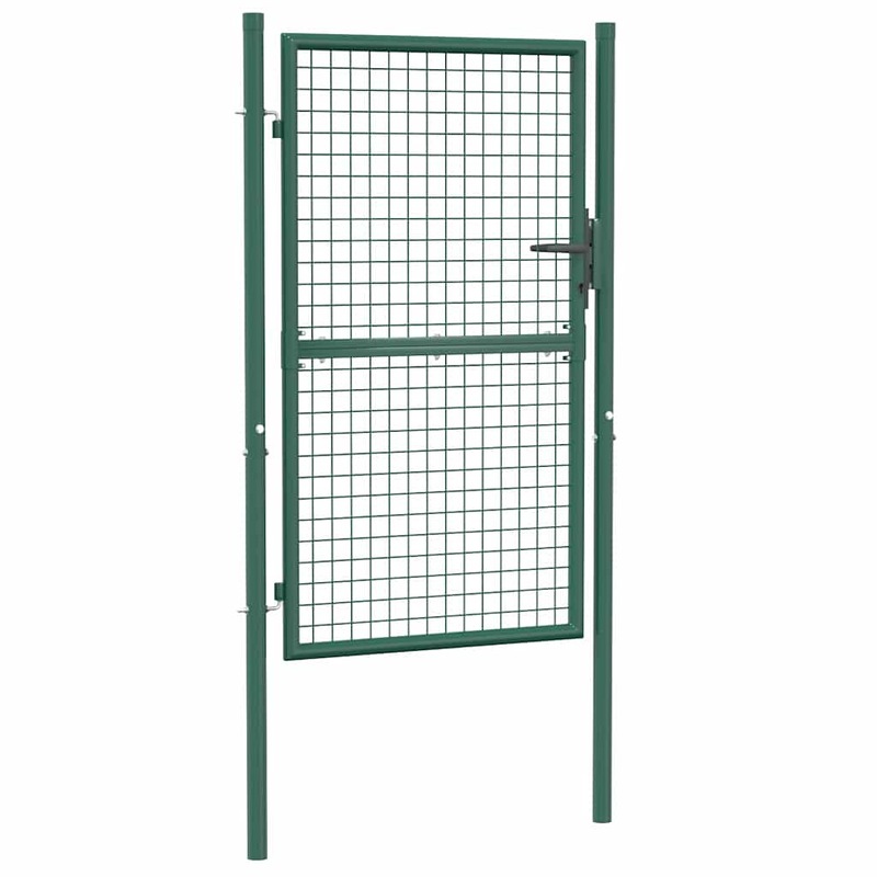 Buy Fence Gate Steel 100x150 cm Green vidaXL - MyDeal