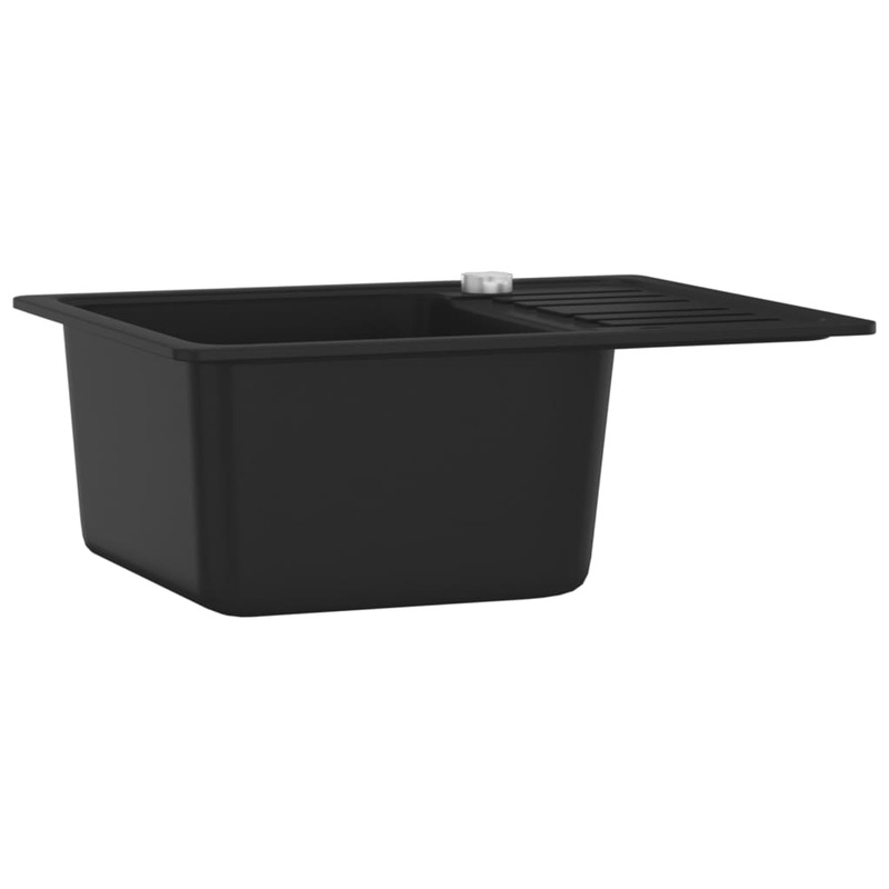 Granite Kitchen Sink Single Basin Black - MyDeal