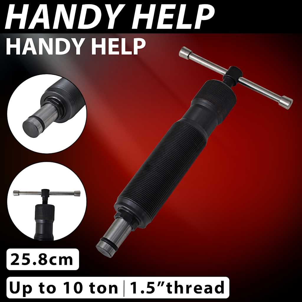 vidaXL Hydraulic Ram Thread Hydraulic Hub Puller Spindle 10 Ton Stroke ...