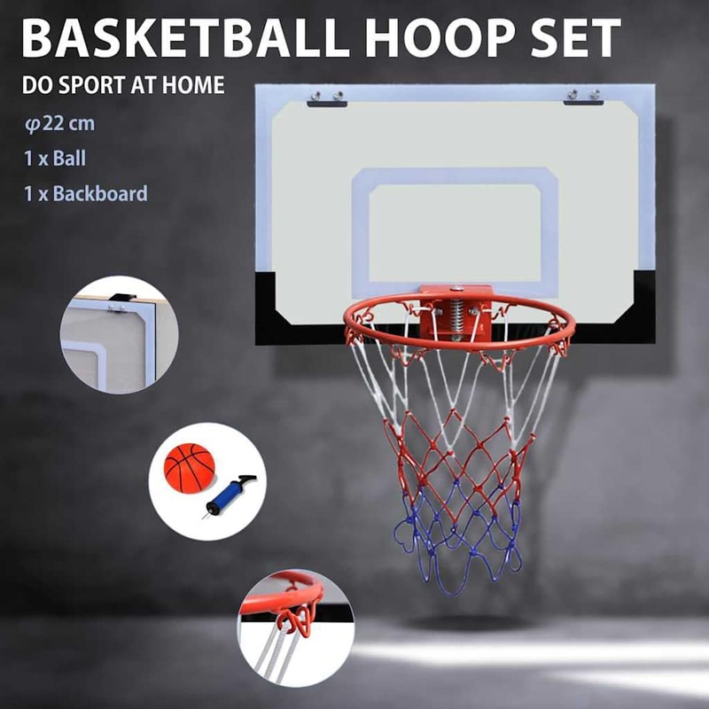 Buy Indoor Mini Basketball Hoop Set with Ball and Pump vidaXL - MyDeal