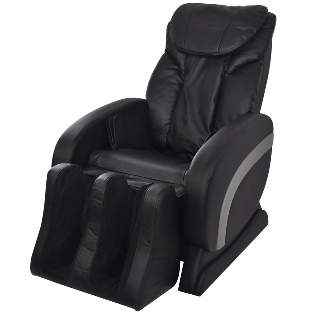 Vidaxl Massage Chair Black Faux Leather Electric Massaging Chair Recliner Buy Massage Chairs