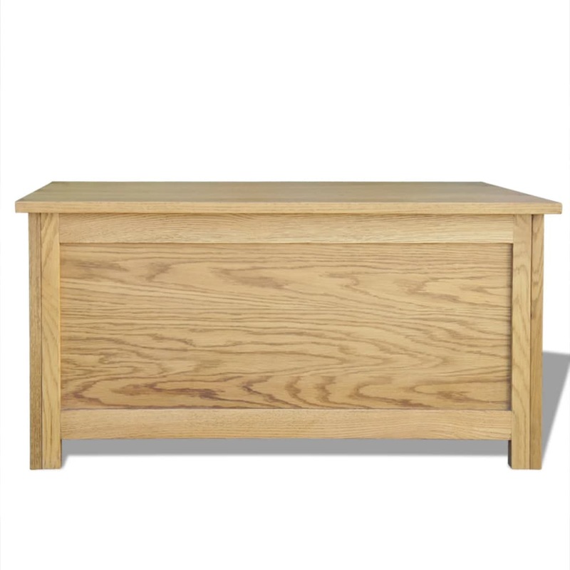 Storage Box 90x45x45 cm Solid Oak Wood - MyDeal