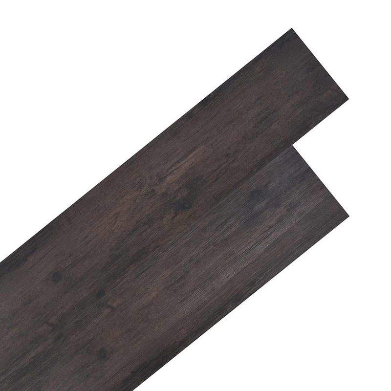 Buy Non Self-adhesive PVC Flooring Planks 5.26 m 2 mm Oak Dark Grey ...
