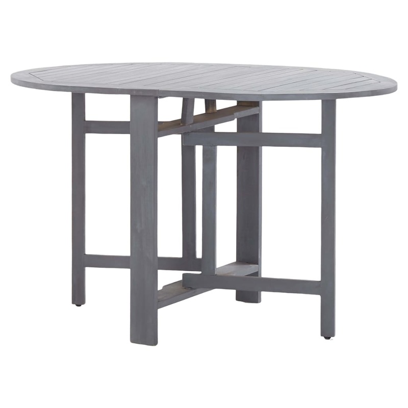 Buy Garden Table Grey 120x70x74 cm Solid Acacia Wood - MyDeal