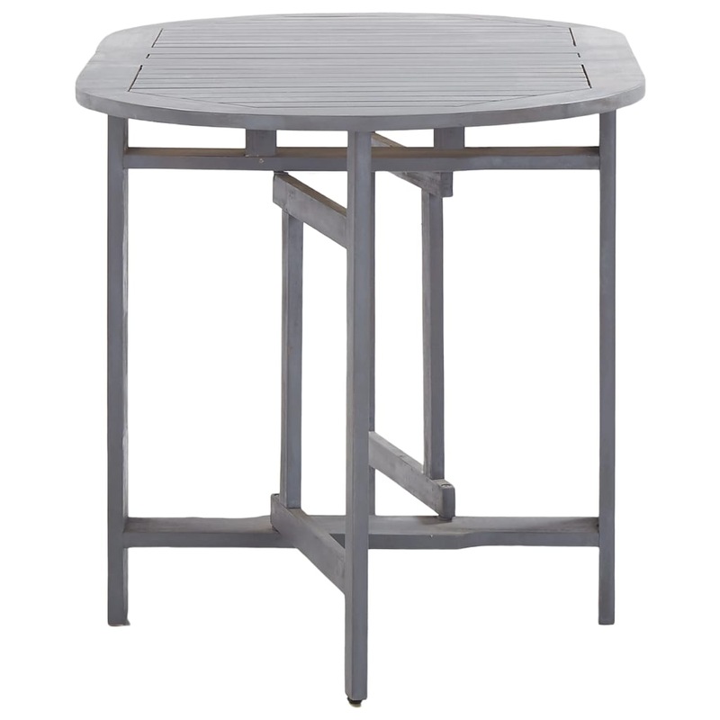 Buy Garden Table Grey 120x70x74 cm Solid Acacia Wood vidaXL - MyDeal