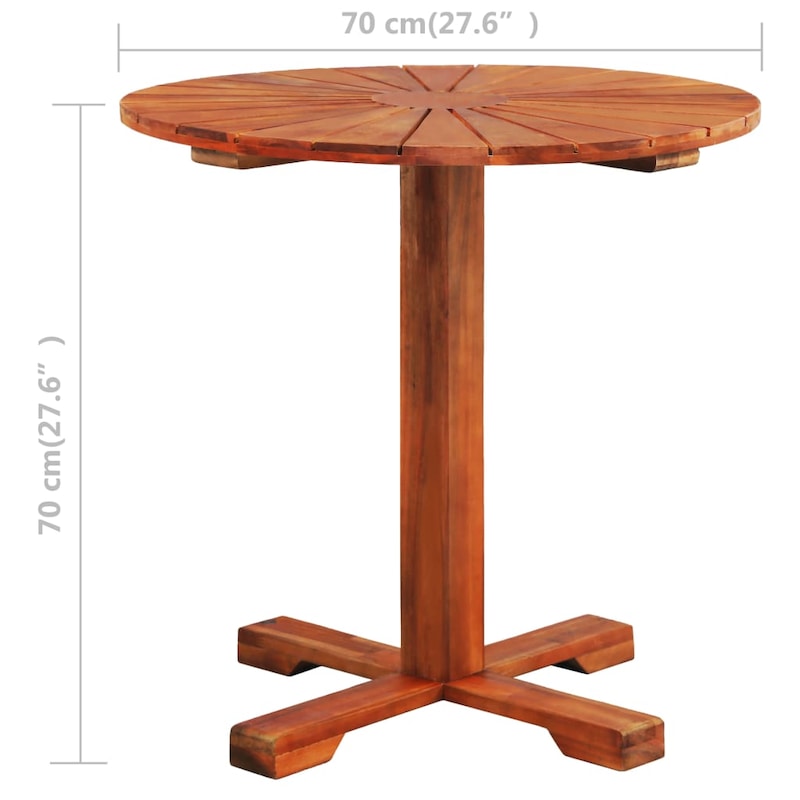 Buy Bistro Table 70x70 cm Solid Acacia Wood - MyDeal
