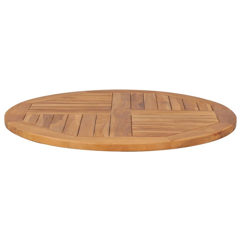 Buy Table Top Solid Teak Wood Round 2.5 cm 80 cm - MyDeal