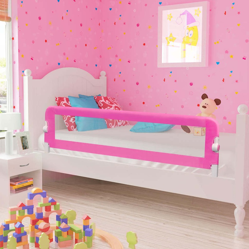 Buy Toddler Safety Bed Rail 150 x 42 cm Pink vidaXL - MyDeal