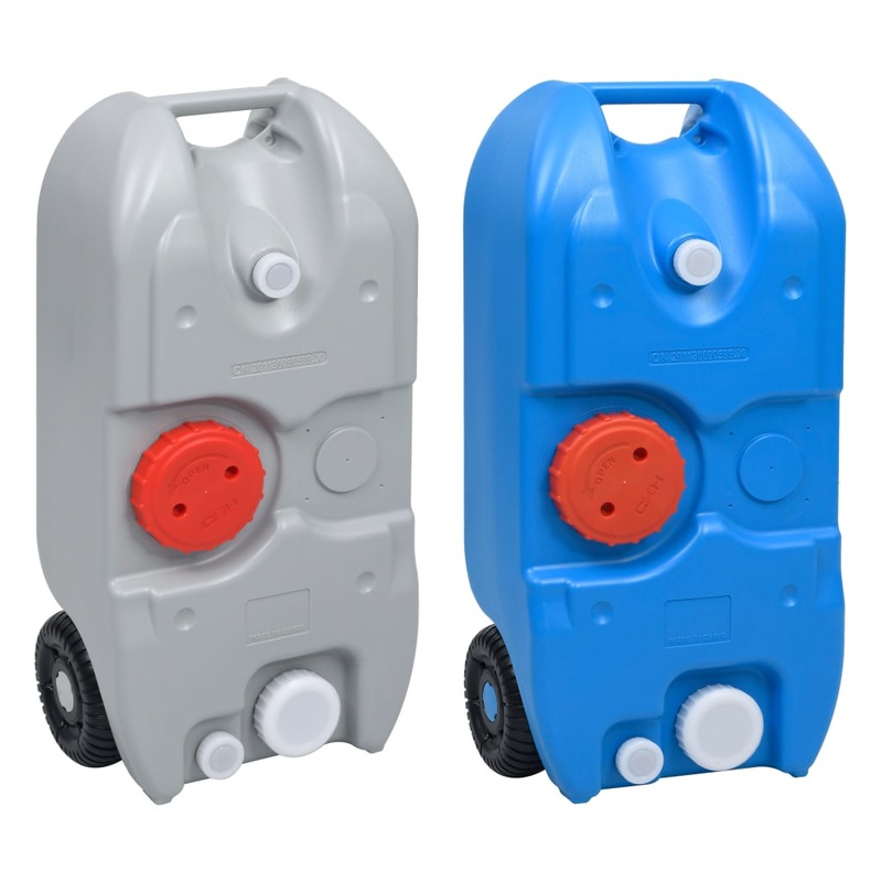Buy Wheeled Water Tank for Camping Motorhome Waste Storage 40 L Grey ...