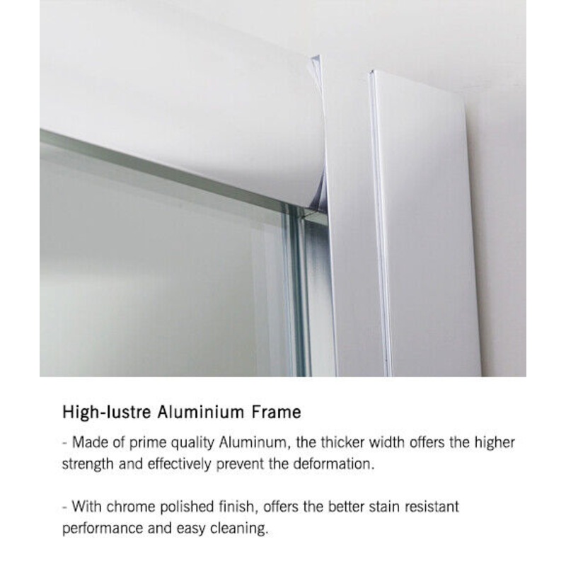 Buy ELEGANT 1100x1100mm Square Bath Screen Shower Bathroom Enclosure ...