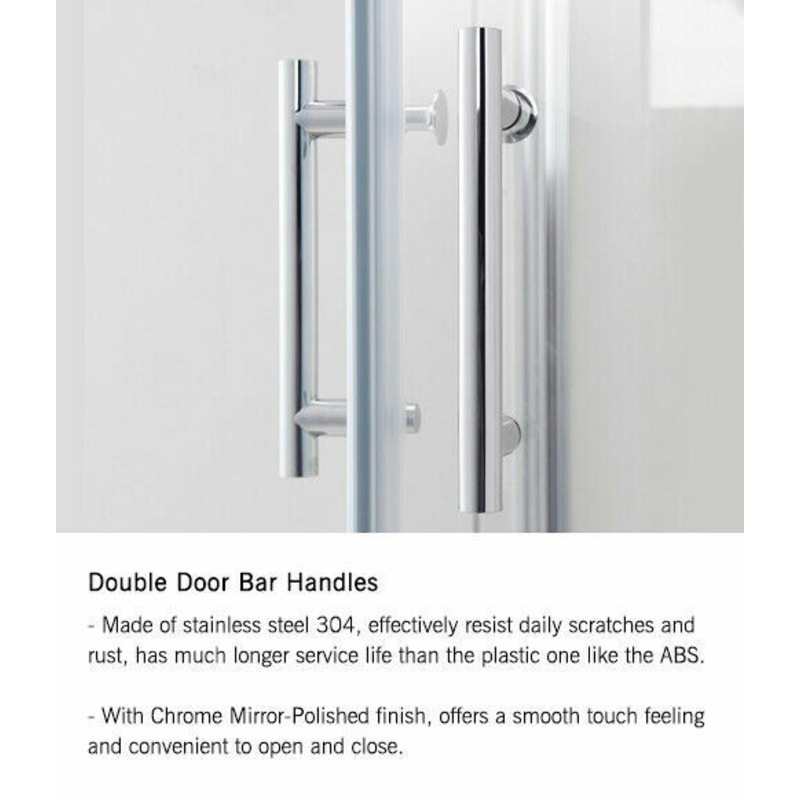 Buy ELEGANT 1100x1100mm Square Bath Screen Shower Bathroom Enclosure ...