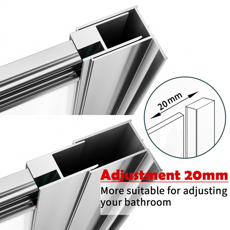 Buy ELEGANT 1100x1100mm Square Bath Screen Shower Bathroom Enclosure ...