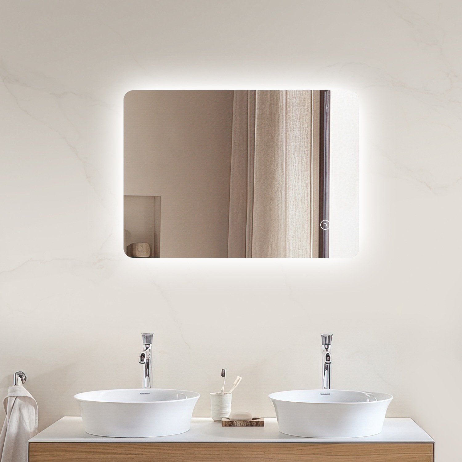 Buy ELEGANT Bathroom Mirror Rectangle Wall Mounted Makeup Mirrors ...