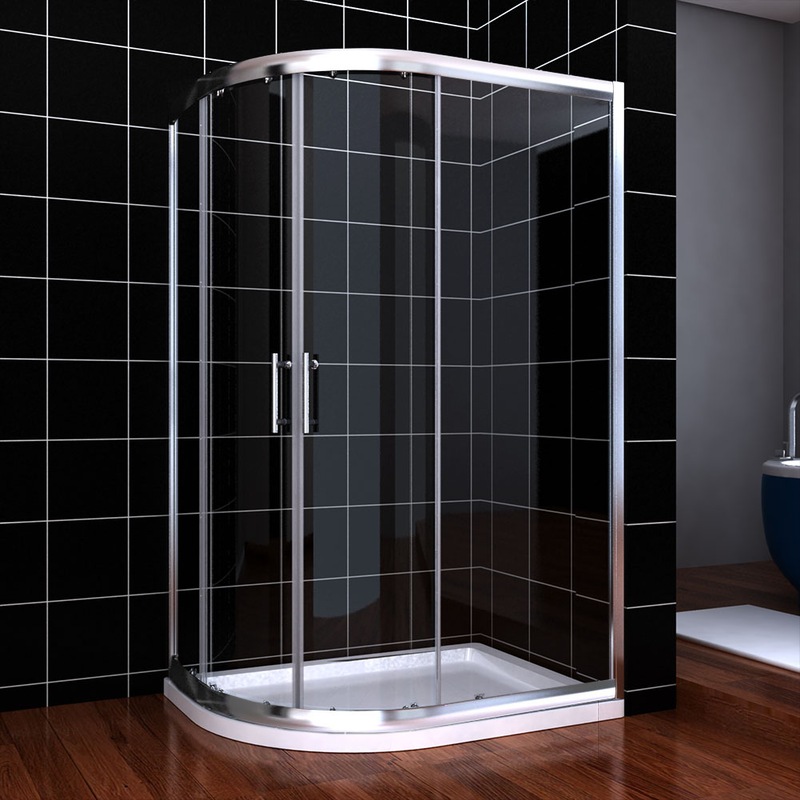 Elegant Curved Shower Enclosure Nano Easy To Clean Tempered Glass