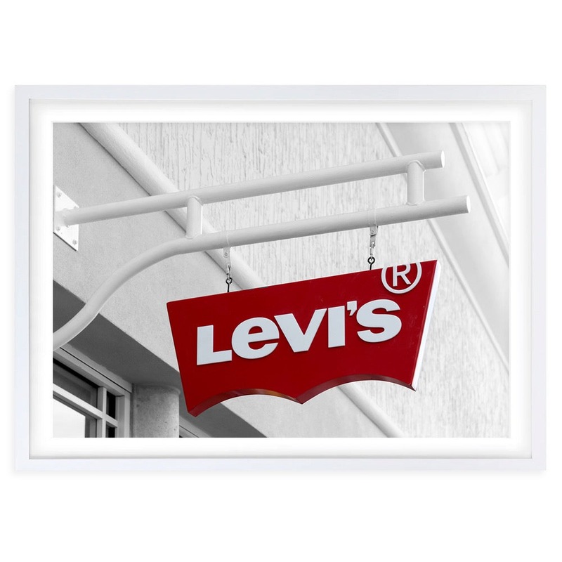 Buy Wall Art's Levis Sign Framed A1 Art Print - MyDeal