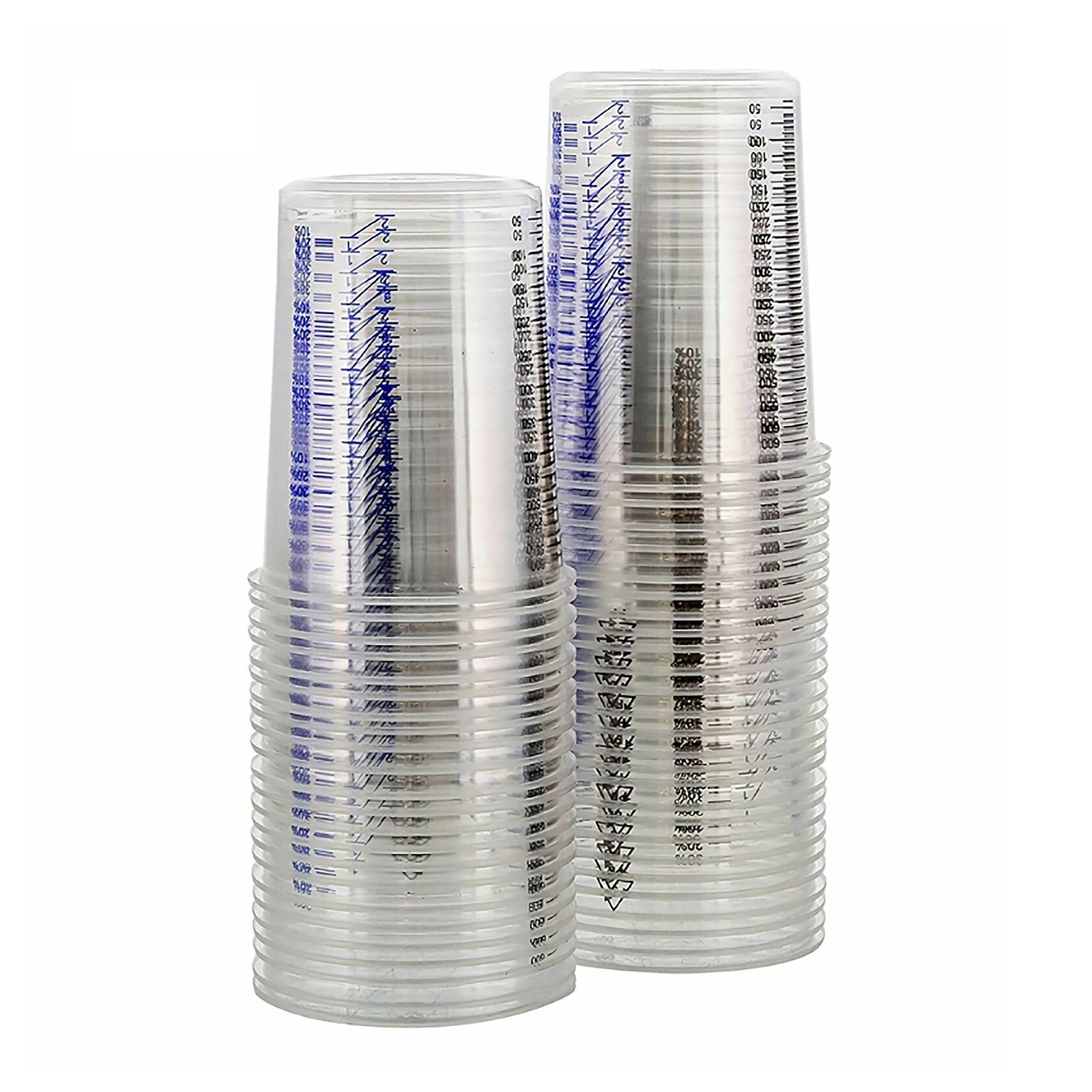 Buy 50/100Pcs Graduated Mixing Cups Measuring Ratios Paint UV Resin ...