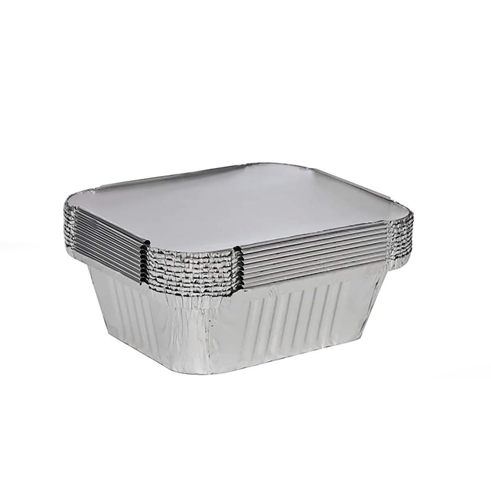 Buy Aluminium Foil Tray With Lid Disposable Container BBQ Oven Baking ...