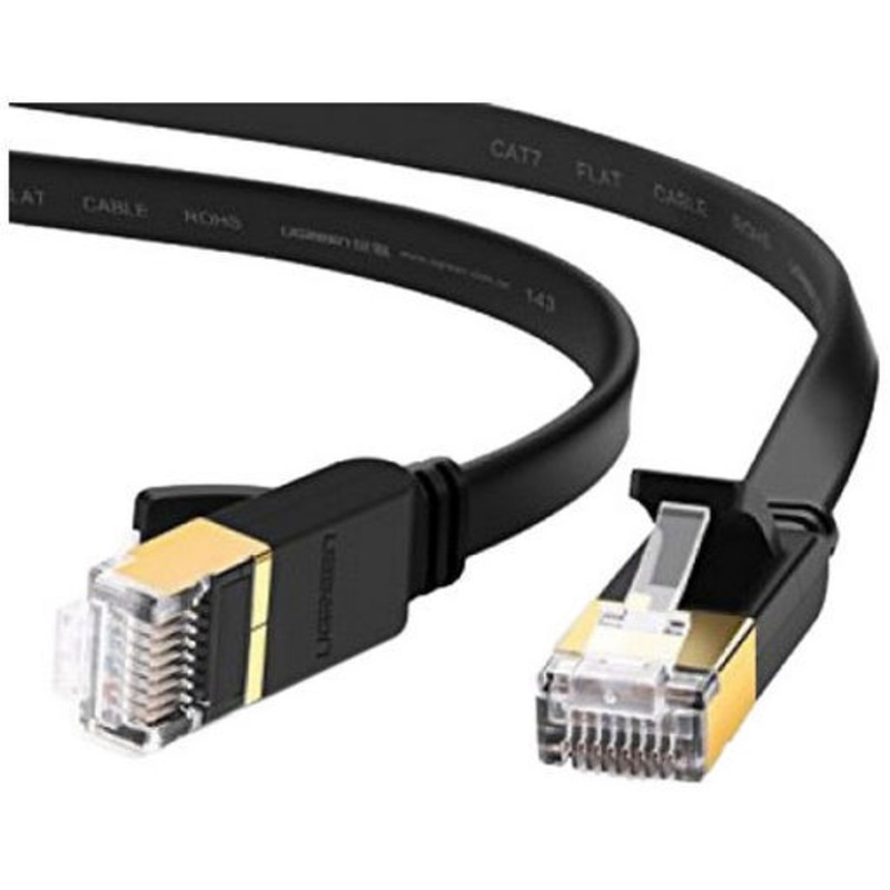 Buy 1m CAT 7 Flat Shielded Ethernet Cable - Black - MyDeal