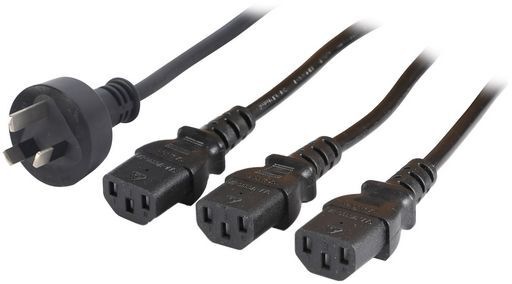 Buy 2m 3 x IEC Power Cable Female Socket to 240V Mains Plug - MyDeal ...