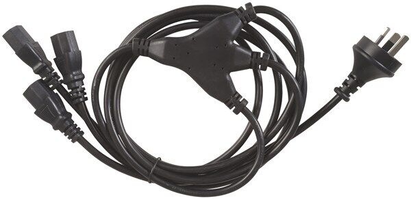 Buy 2m 3 x IEC Power Cable Female Socket to 240V Mains Plug - MyDeal ...